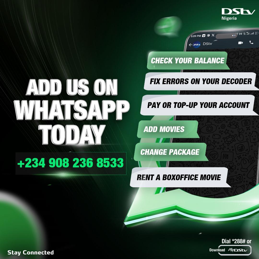 Here Is How To Manage Your DStv Account Via WhatsApp Self-Service
