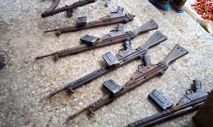 How Troops Recovered Cache Of Arms & Ammunition In Raid of Gun Runner Armoury In Delta